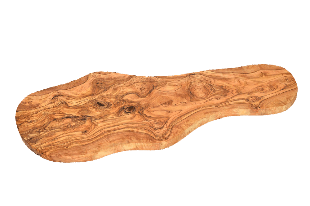 Olive wood rectangular board with rustic edge - WOODART